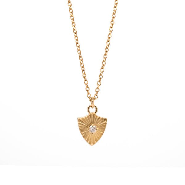 Futaba Hayashi | Shield Necklace - 14K Yellow Gold | ourCommonplace